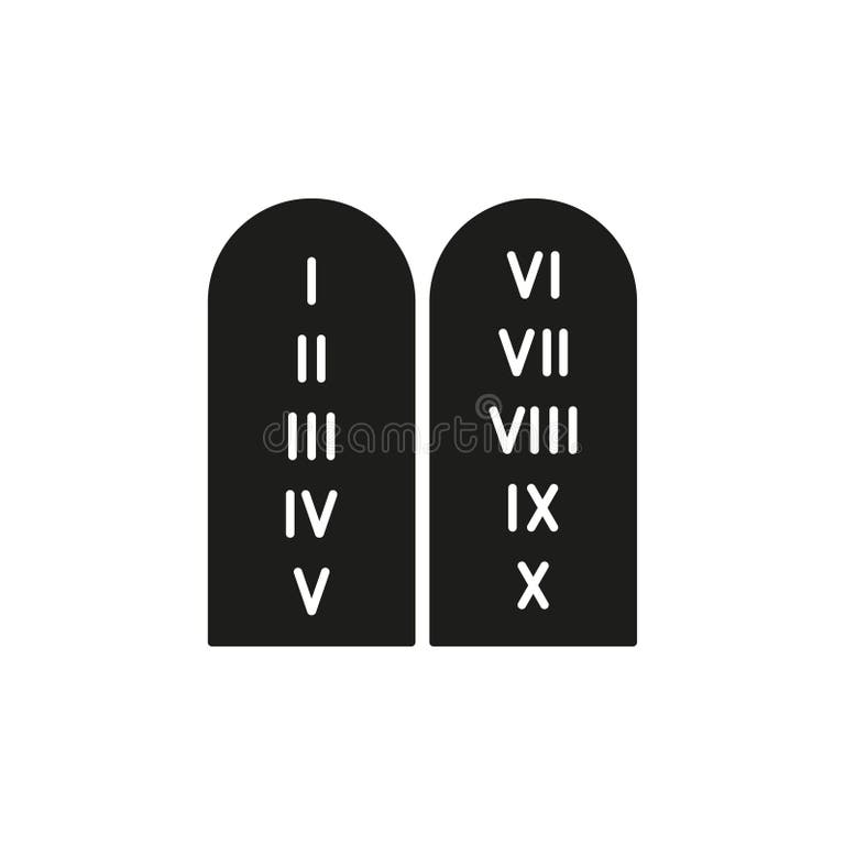 Commandments Icon. Ten Commandments of the Tablet. Vector Illustration ...