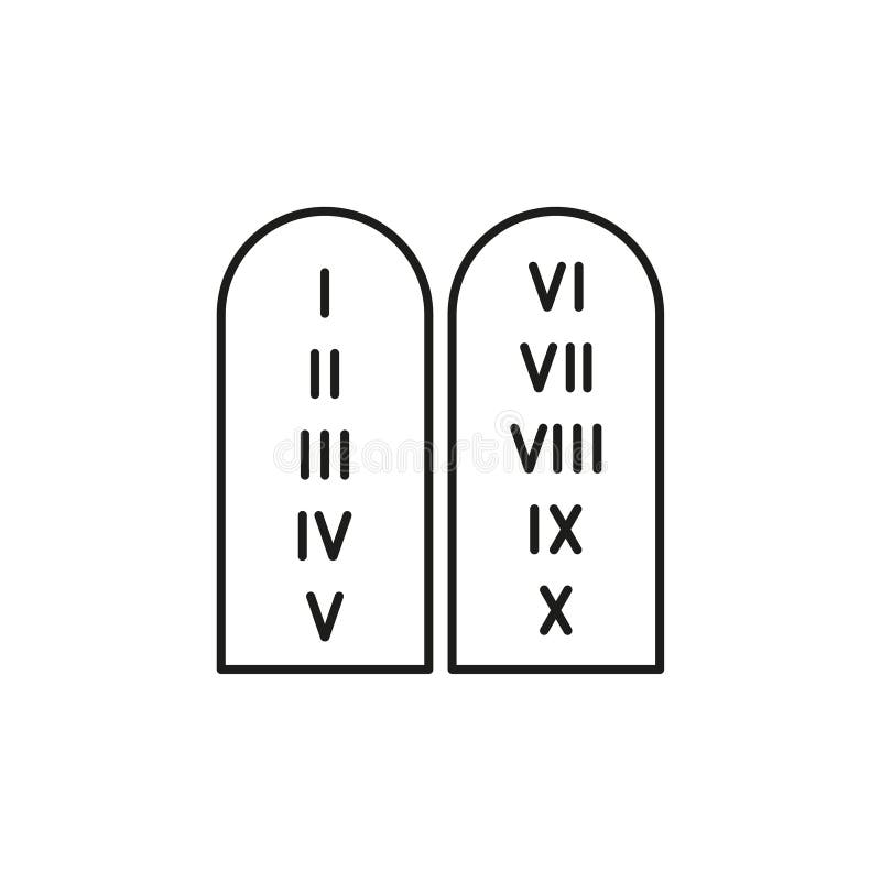 Commandments Icon. Ten Commandments of the Tablet. Vector Illustration ...