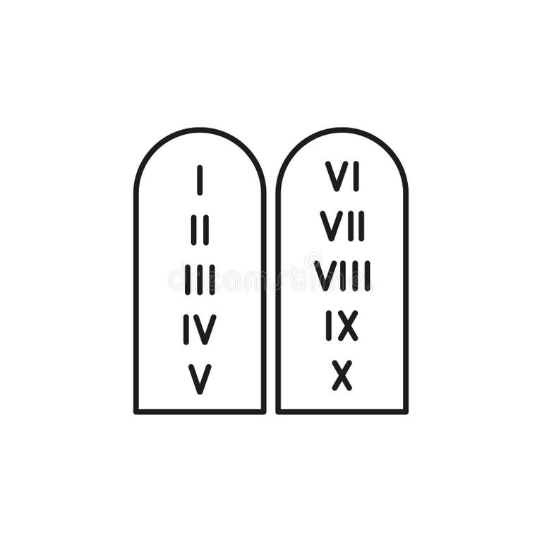 Commandments Icon. Ten Commandments of the Tablet. Vector Illustration ...