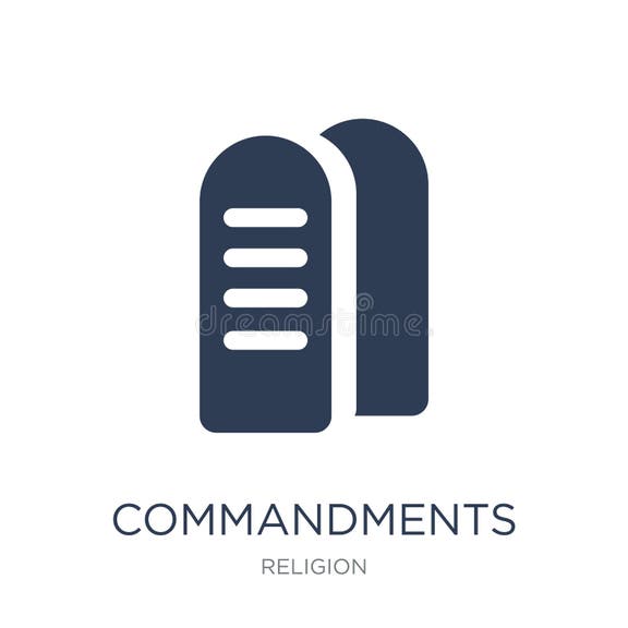 Commandments Icon. Trendy Flat Vector Commandments Icon on White Stock ...