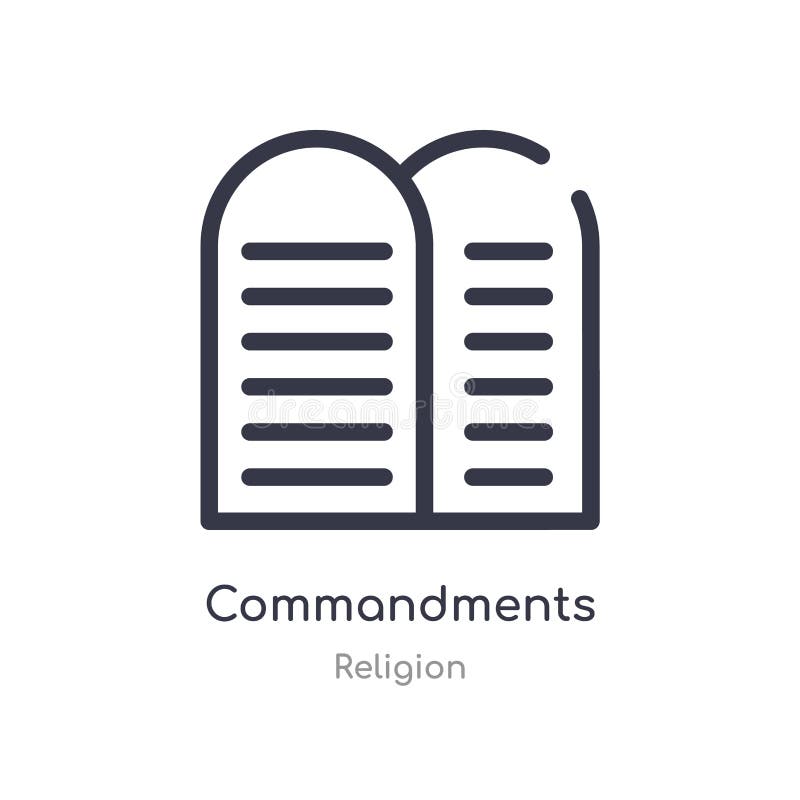 Commandments Outline Vector Icon. Thin Line Black Commandments Icon ... Commandments Outline Vector Icon. Thin Line Black Commandments Icon ...