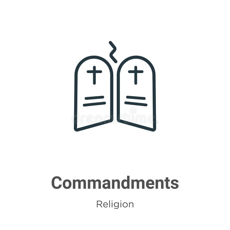 Commandments Outline Vector Icon. Thin Line Black Commandments Icon, Flat Vector Simple Element ...