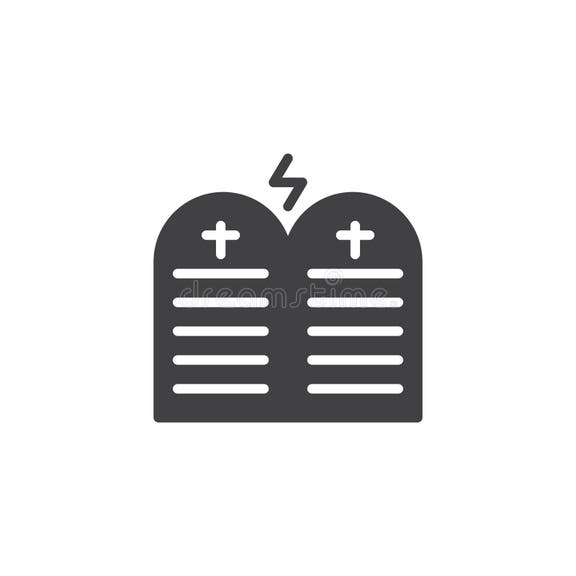 Commandments Stones Vector Icon Stock Vector - Illustration of simple ...