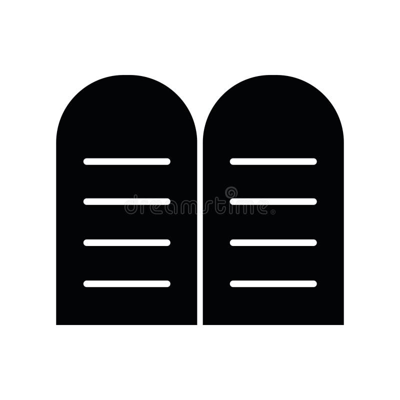 Commandments tablets icon stock vector. Illustration of torah - 295532442