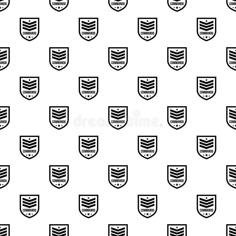 Commando Badge Pattern Seamless Vector Stock Vector - Illustration of ...