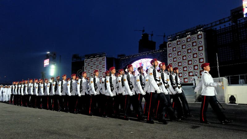 Commando Guard-of-honor Contingent Marching Past Editorial Photo ...