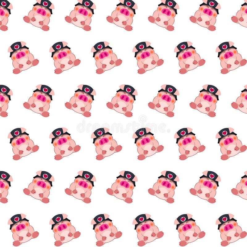 Commando Piggy - Sticker Pattern 03 Stock Illustration - Illustration ...