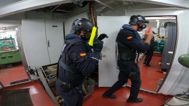 Commandos of the Spanish Customs Service in Training. Stock Footage ...