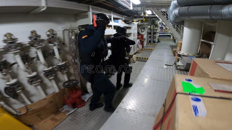 Commandos of the Spanish Customs Service in Training. Stock Video ...