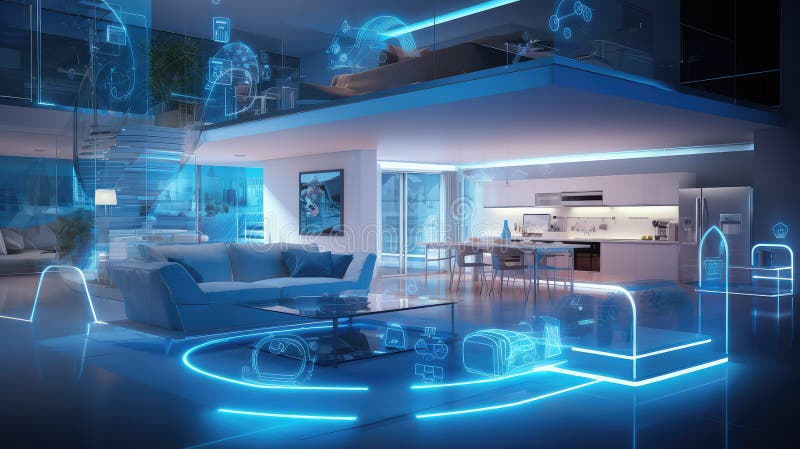 Commands Future Vision Technology Stock Illustration - Illustration of ...