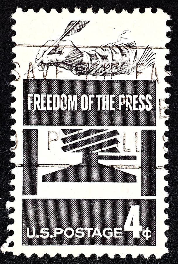 Commemorating Press Freedom: 1958 4 Cent American Postage Stamp ...