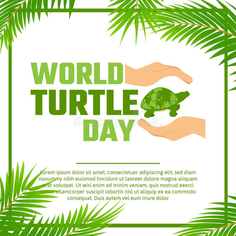 World turtle day campaign stock vector. Illustration of commemoration ...