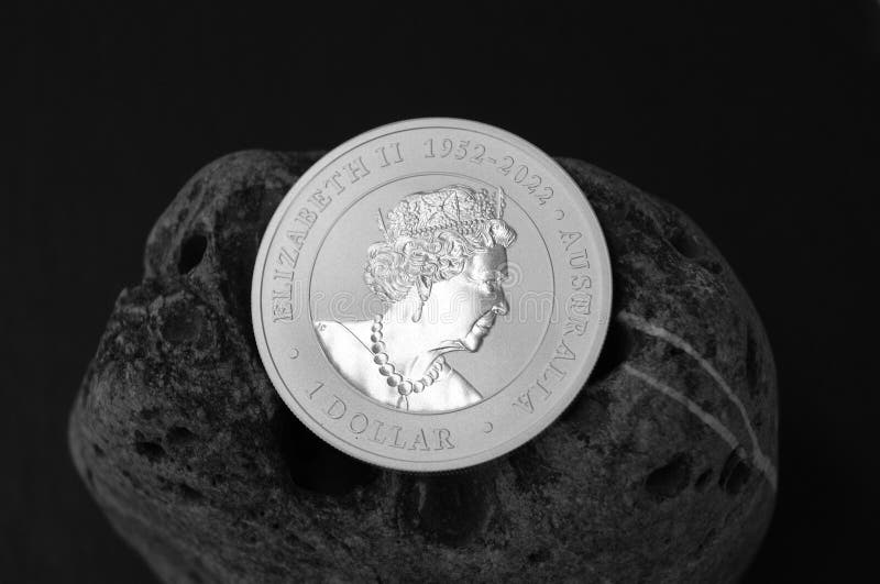 Australian Silver Coin 1 Dollar. a Commemorative Coin of Queen ...