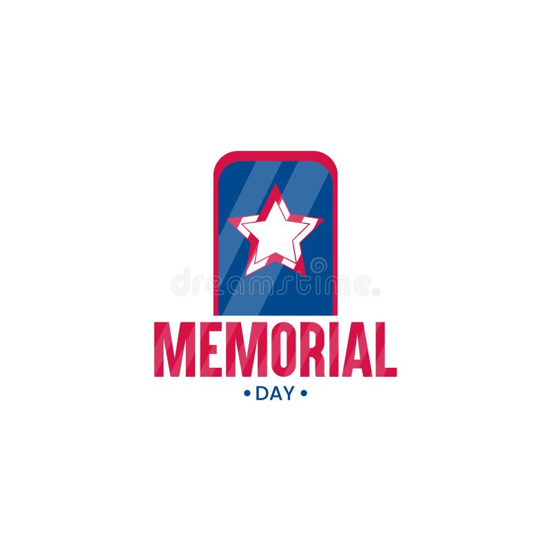 Memorial Day Star Frame Graphic - Commemoration Design Stock Vector ...