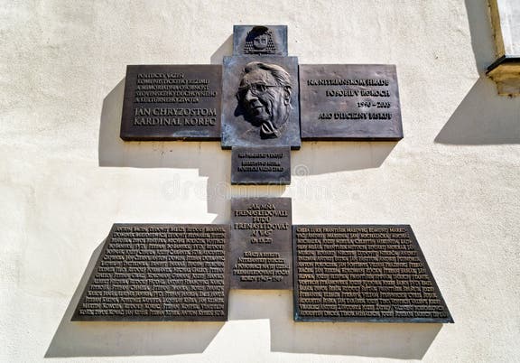 Commemorative Plaque Cardinal Korec Editorial Photography - Image of ...