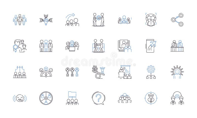 Commendation Line Icons Collection. Praise, Tribute, Recognition ...