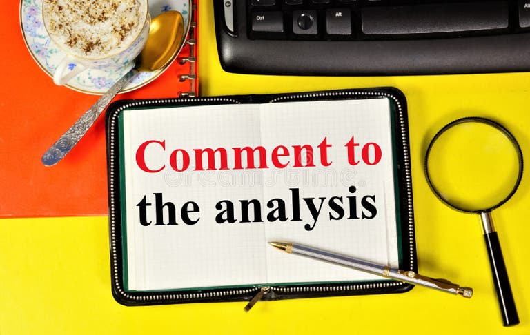 Comment on the Analysis. Text Label in the Working Notebook Stock Image ...