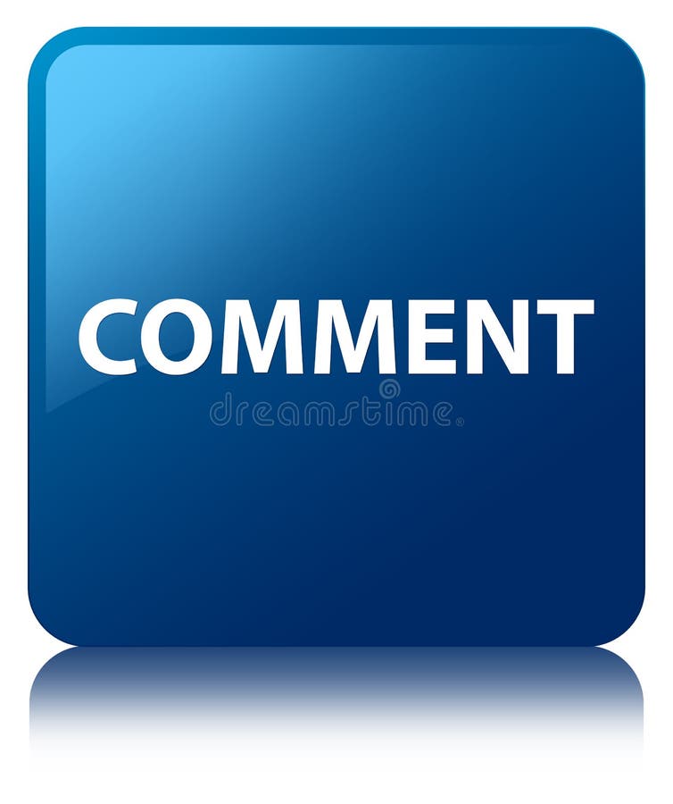 Comment blue square button stock illustration. Illustration of discuss ...