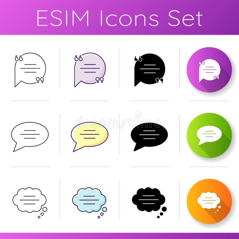 Comment box icons set stock vector. Illustration of discussion - 182741540