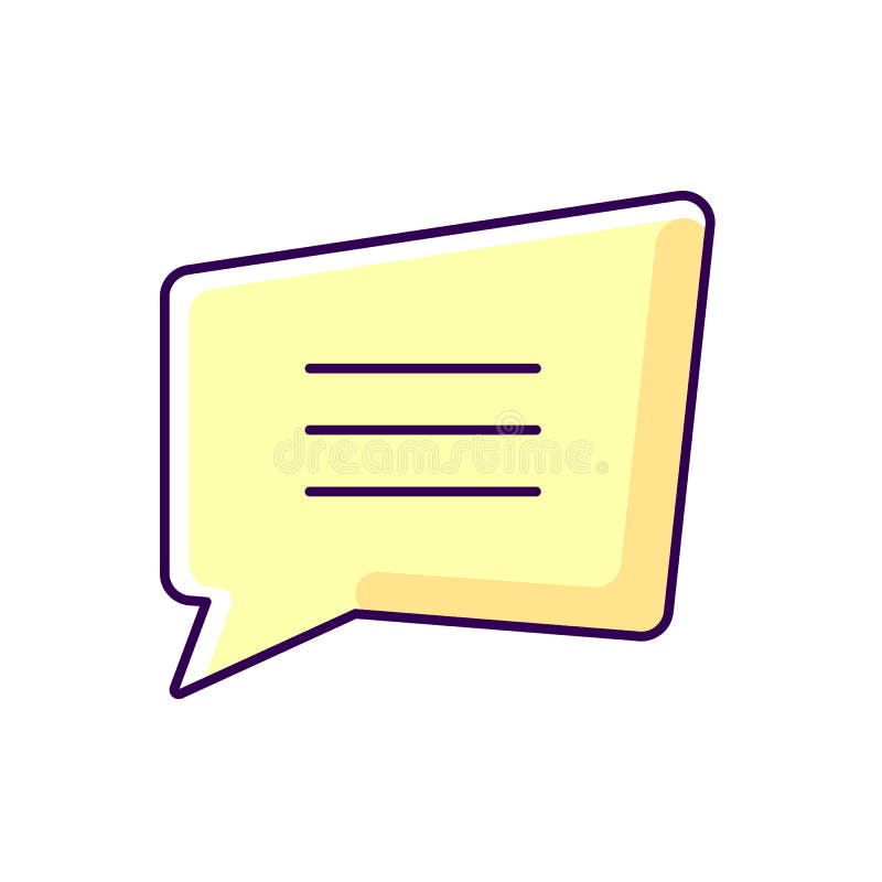 Comment Box Yellow, Blue and Violet RGB Color Icons Set Stock Vector ...