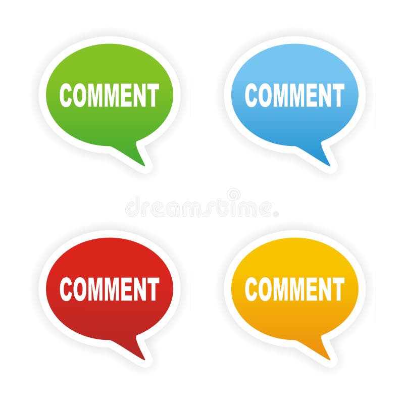 Comment buttons stock illustration. Illustration of isolated - 32661209