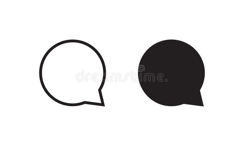 Comment Button Icon of Social Media. Speech Bubble Images Stock Vector ...
