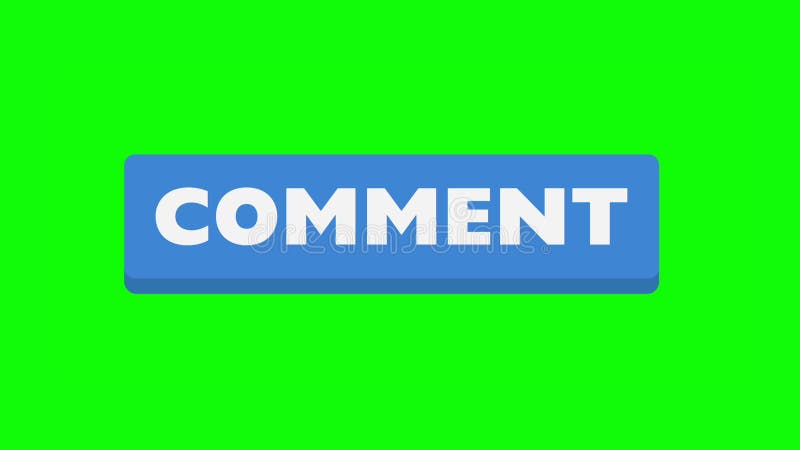 Comment Button on Mobile Phone Green Screen Animation. Stock Footage ...
