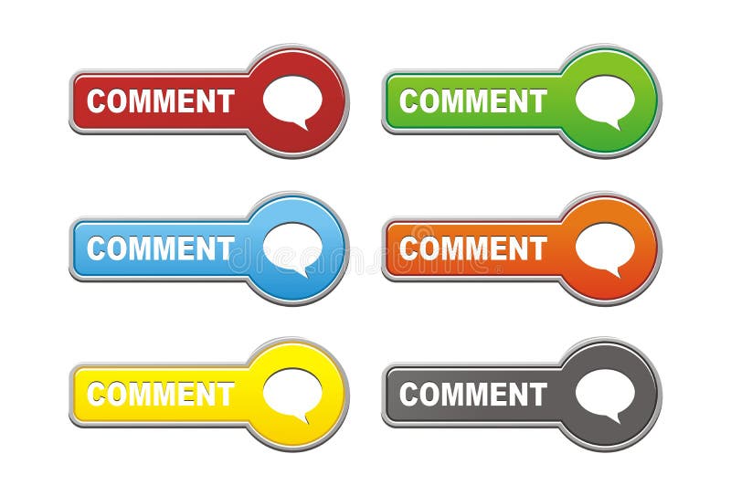 Comment buttons stock illustration. Illustration of internet - 32661209