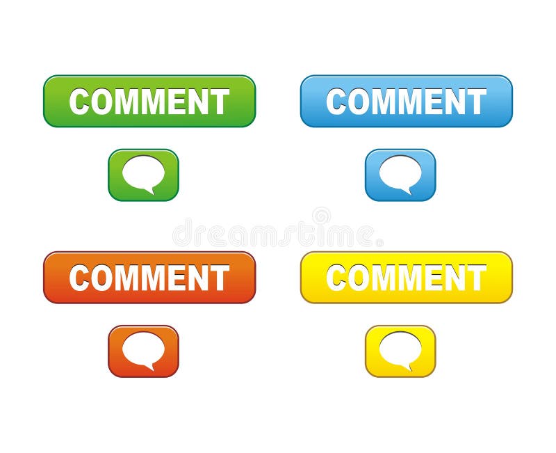 Comment button stock illustration. Illustration of network - 23332145