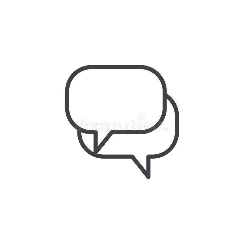 Comment Chat Bubble Outline Icon Stock Vector - Illustration of ...