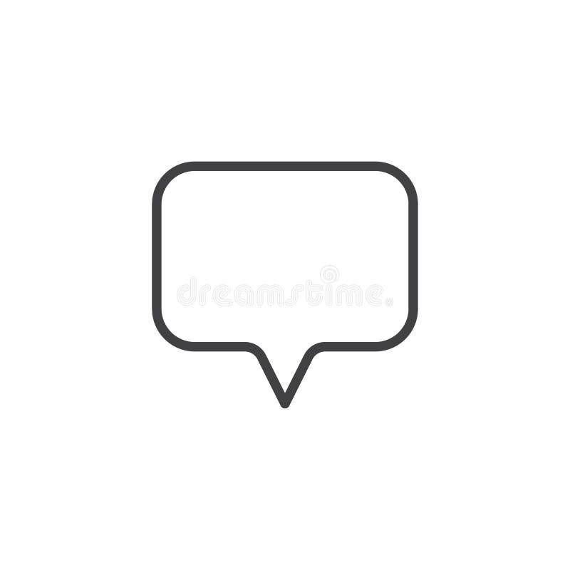 Comment Chat Bubble Outline Icon Stock Vector - Illustration of chat ...