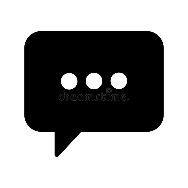 Comment Chat Icon Solid Minimalist Flat Vector Illustration Stock ...
