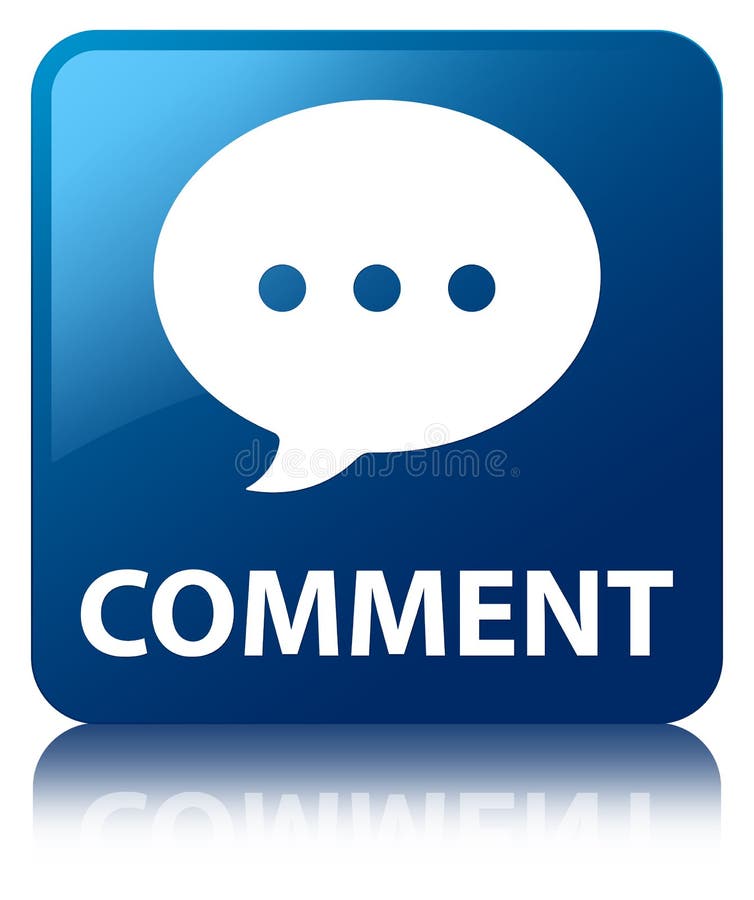 Comment (conversation Icon) Blue Square Button Stock Illustration ...