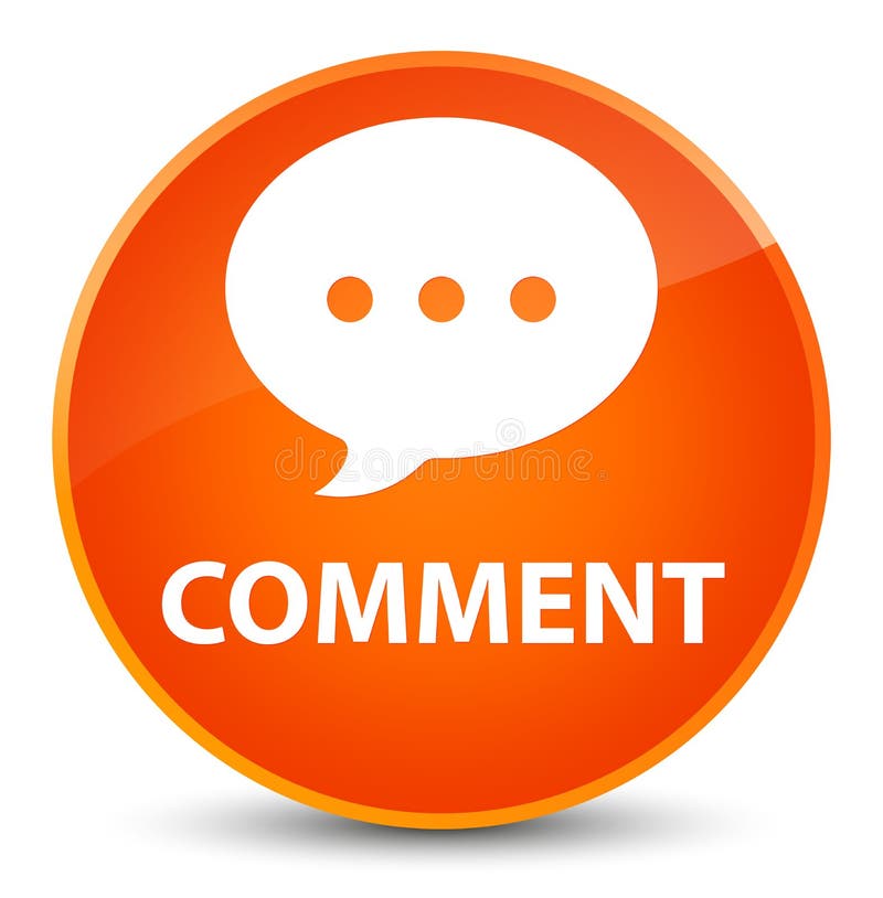 Comment (conversation Icon) Elegant Orange Round Button Stock ...