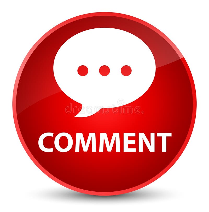 Comment (conversation Icon) Elegant Red Round Button Stock Illustration ...