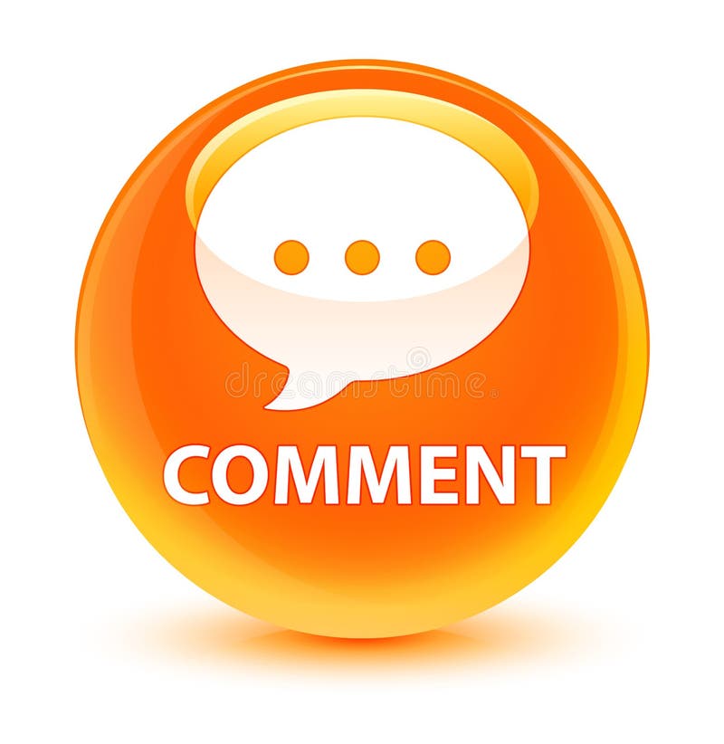 Comment (conversation Icon) Glassy Orange Round Button Stock ...