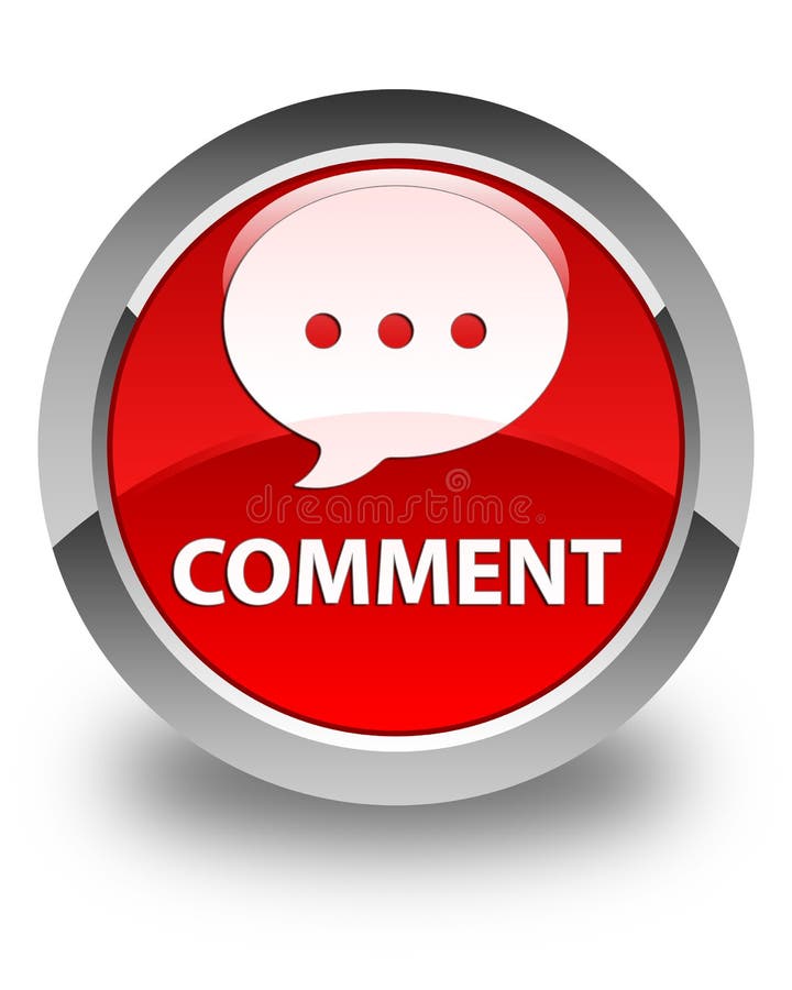 Comment (conversation Icon) Glossy Red Round Button Stock Illustration ...