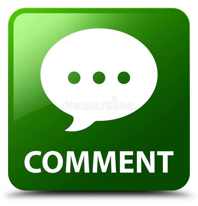 Comment (conversation Icon) Green Square Button Stock Illustration ...