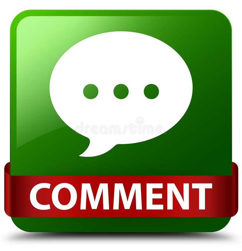 Comment (conversation Icon) Green Square Button Red Ribbon in Mi Stock ...
