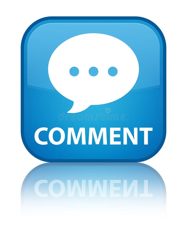 Comment (conversation Icon) Special Cyan Blue Square Button Stock ...