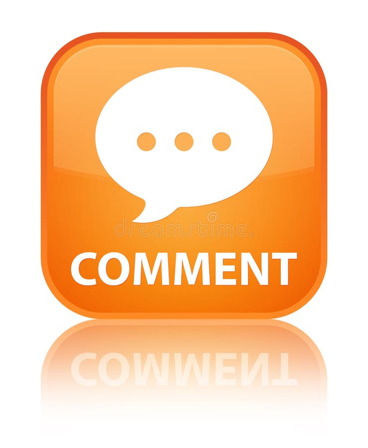 Comment (conversation Icon) Special Orange Square Button Stock ...