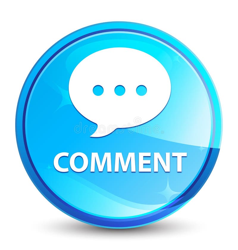 Comment (conversation Icon) Splash Natural Blue Round Button Stock ...