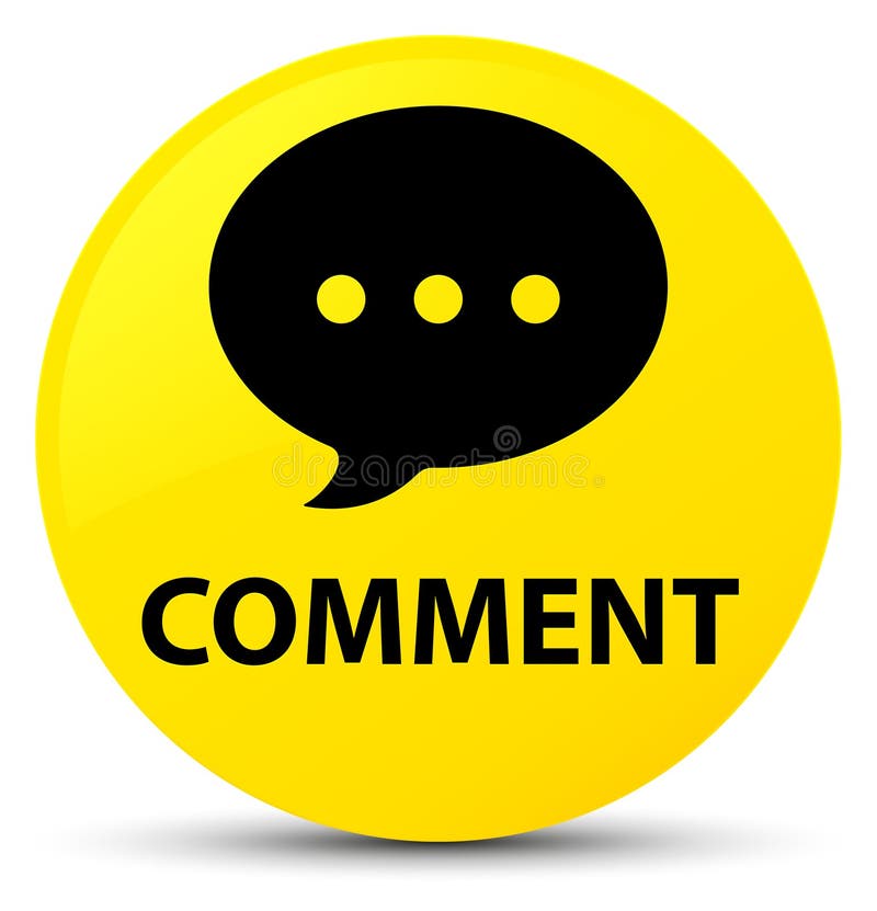 Comment (conversation Icon) Yellow Round Button Stock Illustration ...