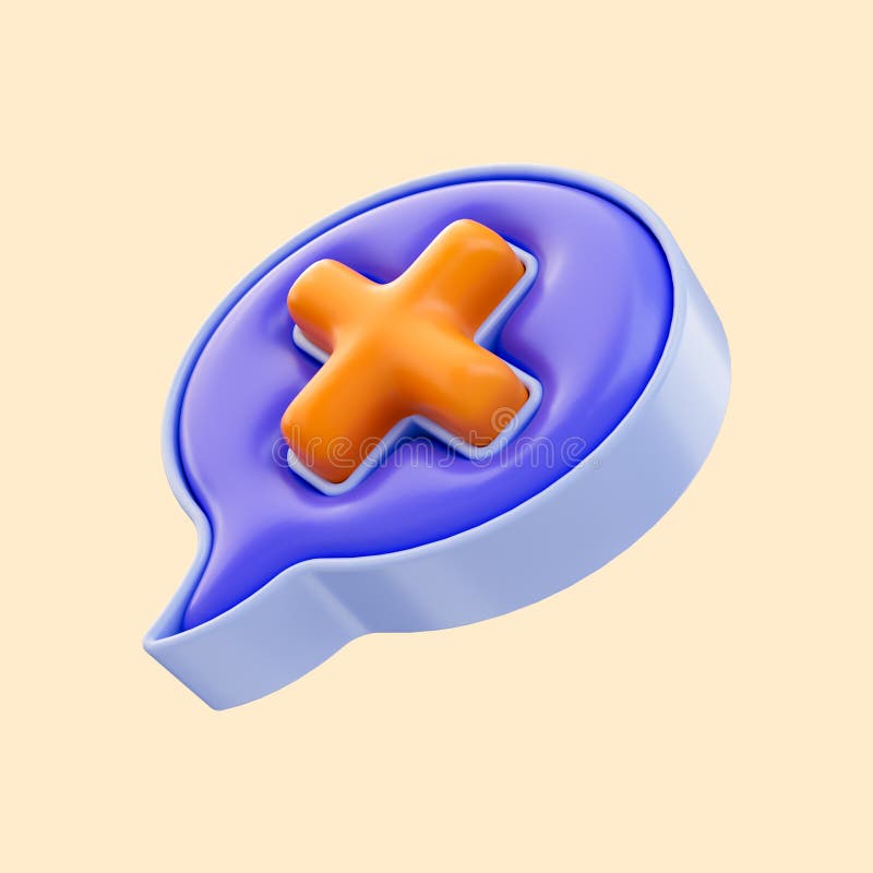 Comment Cross Icon 3d Render Concept for Wrong Communication False ...
