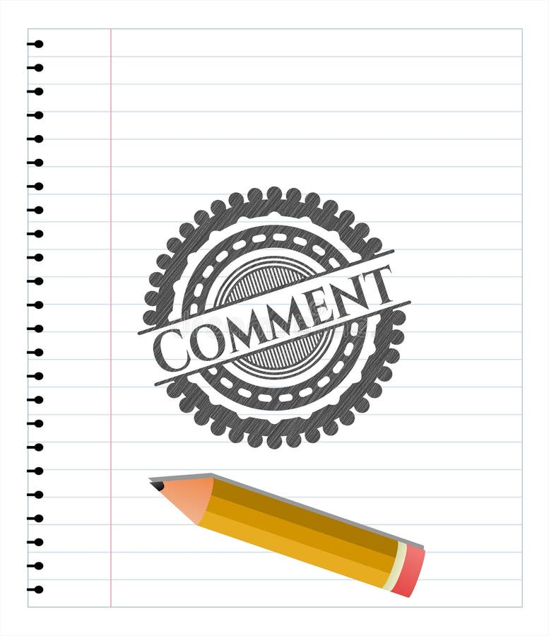 Comment Drawn in Pencil. Vector Illustration Stock Illustration ...