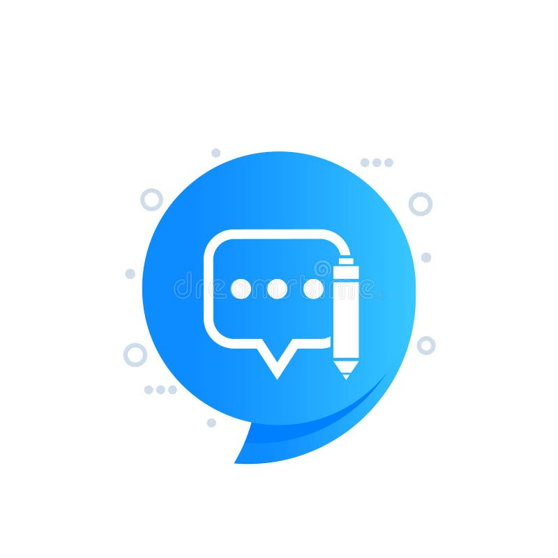 Comment edit, vector stock vector. Illustration of comment - 179646100