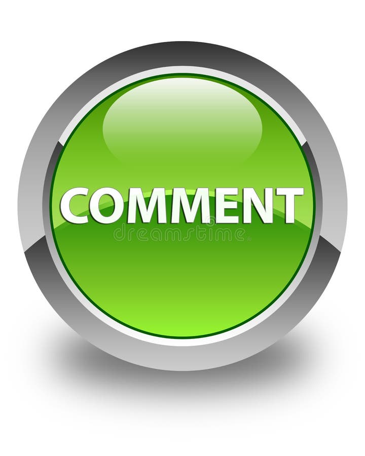 Comment Glossy Green Round Button Stock Illustration - Illustration of ...