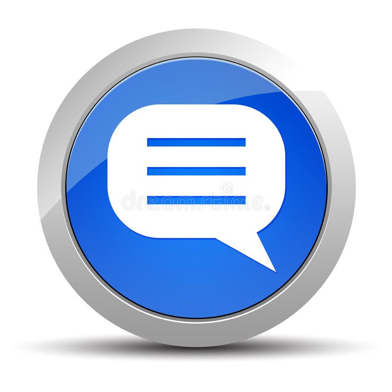 Comment Icon Blue Round Button Illustration Stock Illustration ...