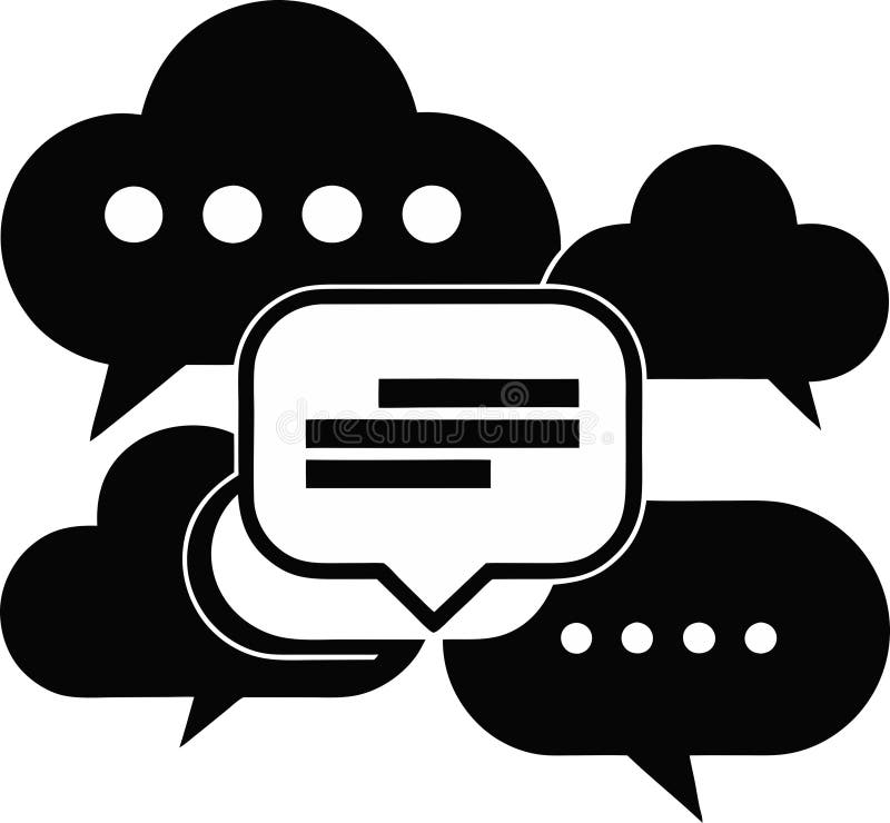 Comment-icon-bubble stock illustration. Illustration of line - 354164619