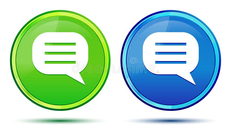 Comment Icon Creative Natural Round Button Set Illustration Stock ...